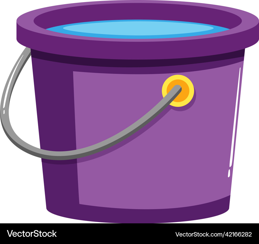 Bucket with water on white background Royalty Free Vector