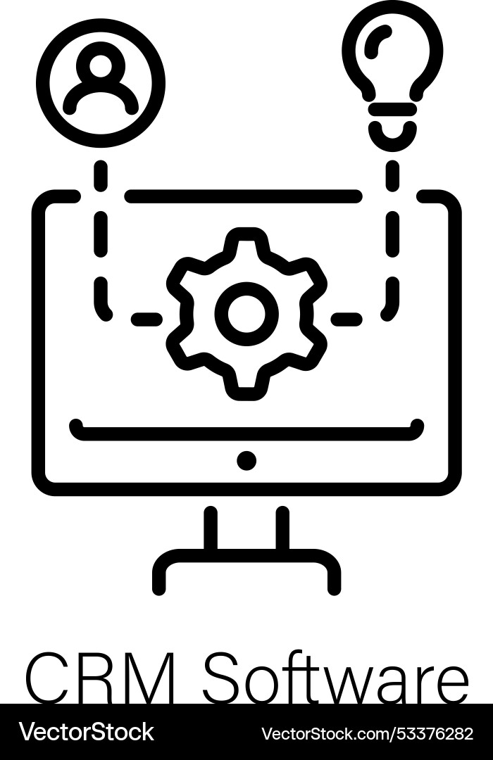 Crm software Royalty Free Vector Image - VectorStock