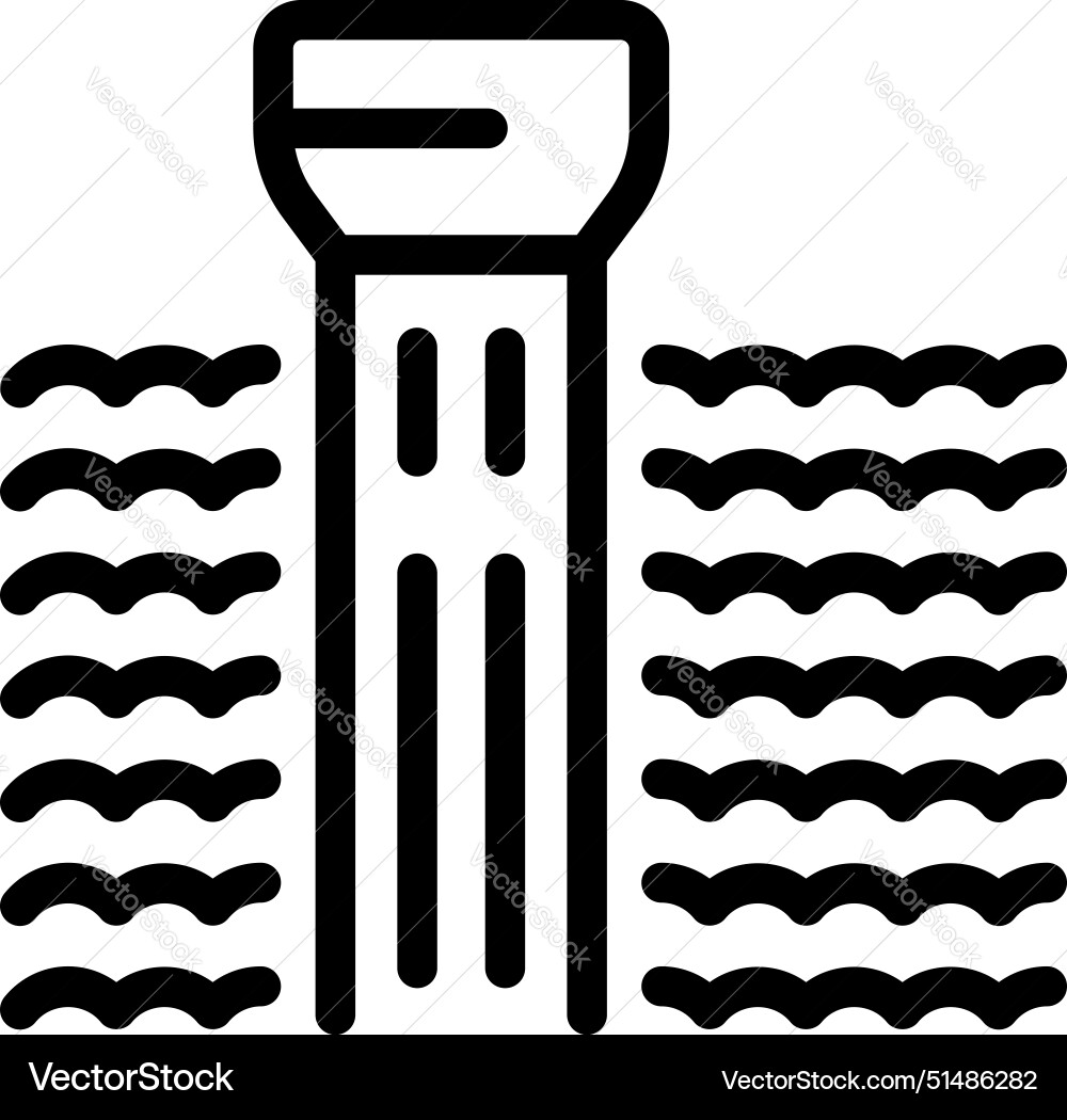 Icon of pier over water Royalty Free Vector Image