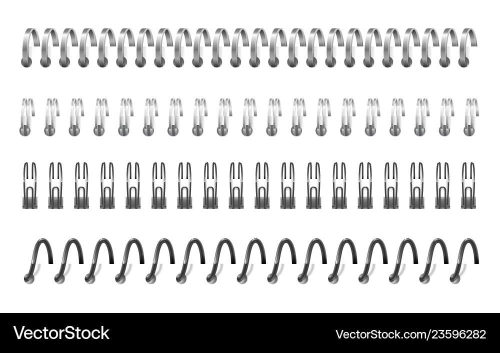 Iron Spiral Notebook Ring Binder Royalty Free Vector Image