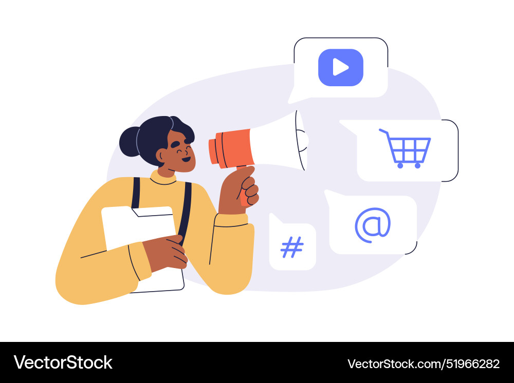 Marketing and digital promotion advertising Vector Image