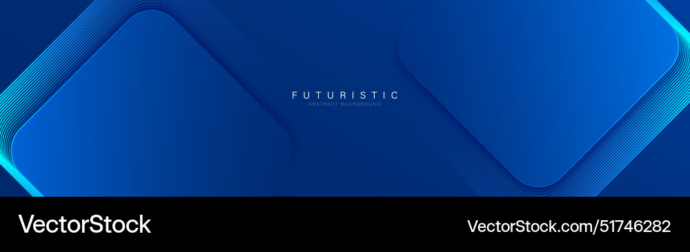 Modern blue abstract wide banner background Vector Image