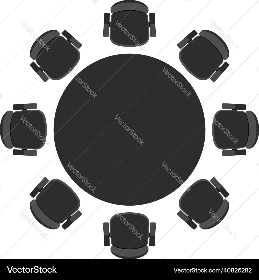 Round table for discussion Royalty Free Vector Image