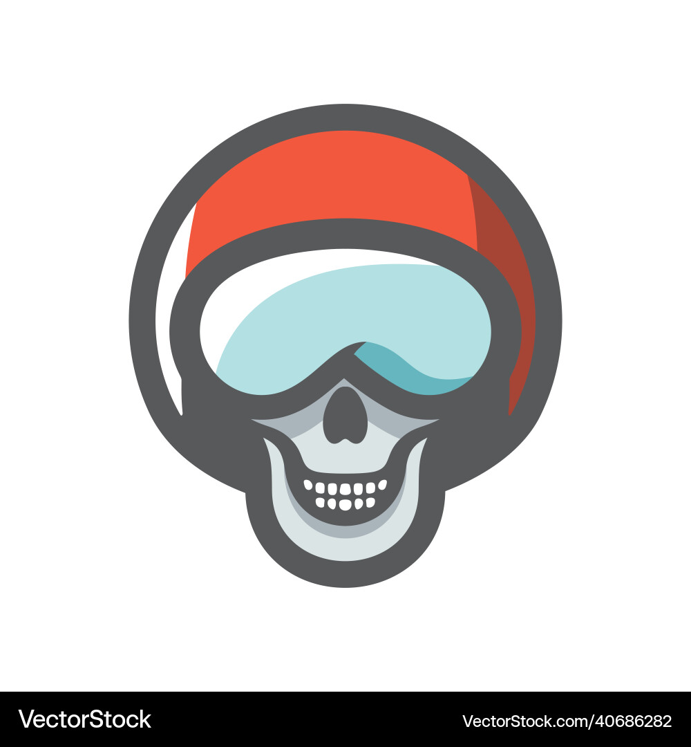 Skull aircraft pilot helmet icon cartoon Vector Image