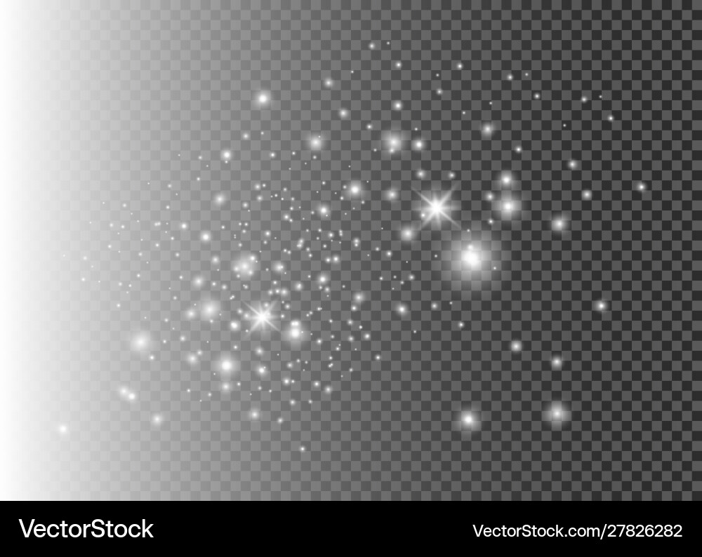 White sparks glitter special light effect Vector Image
