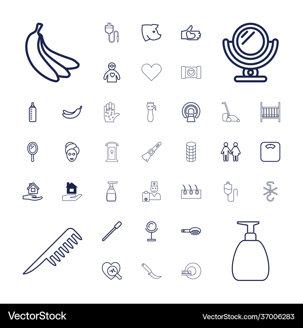 37 care icons Royalty Free Vector Image - VectorStock