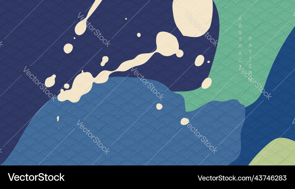 Abstract art landscape banner design water Vector Image