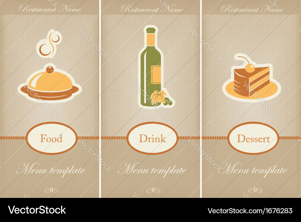 Menu template Royalty Free Vector Image - VectorStock
