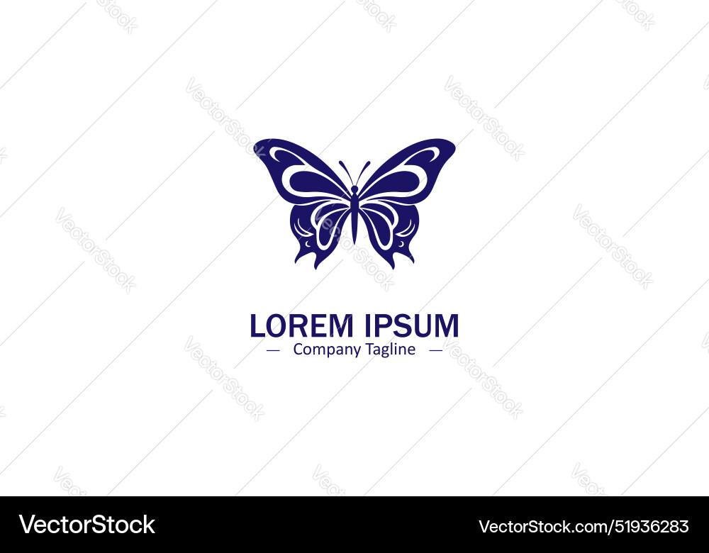 Minimal and abstract butterfly logo icon Vector Image