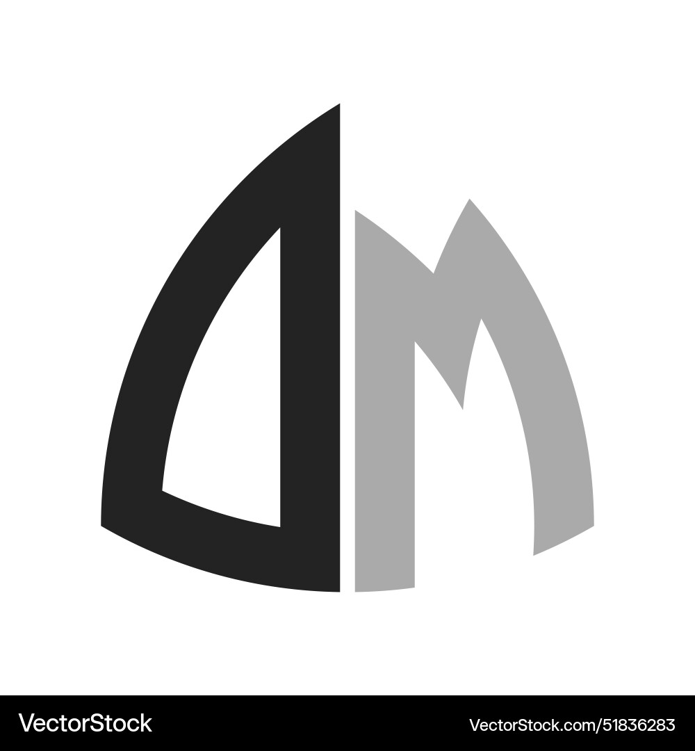 Modern creative dm logo design letter icon Vector Image