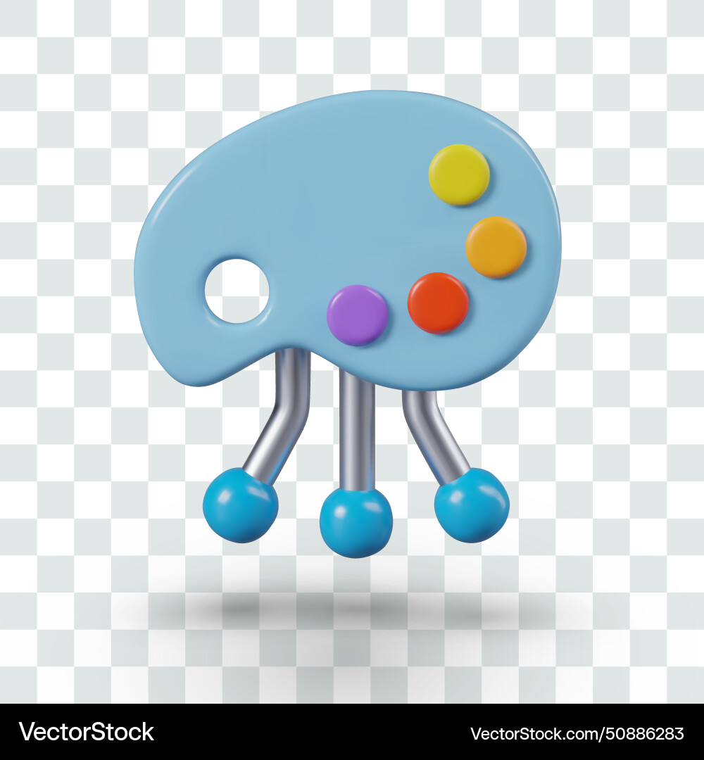 Realistic palette with different colors – Royalty-Free Vector | VectorStock