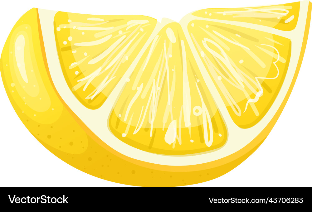 Slice lemon cartoon Royalty Free Vector Image - VectorStock