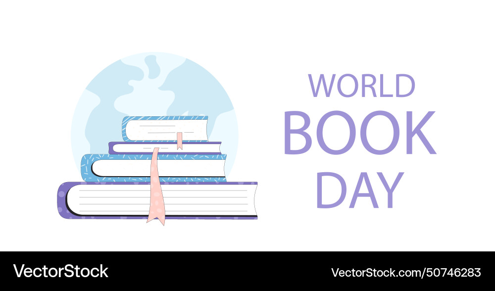 World book and copyright day banner template Vector Image