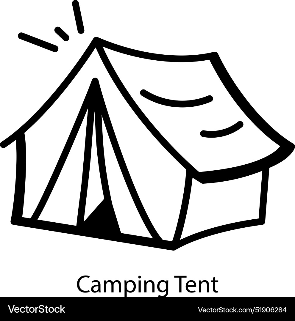 Camping tent Royalty Free Vector Image - VectorStock