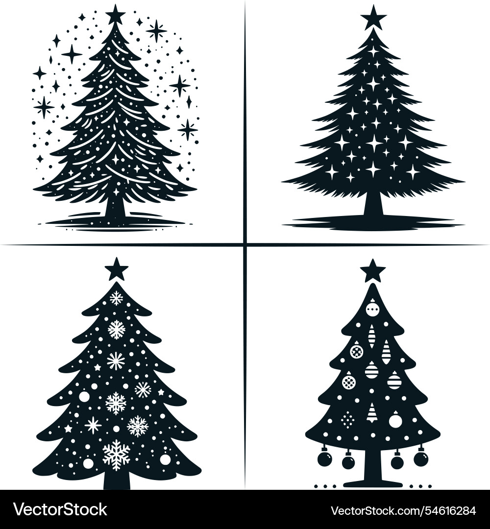 Christmas tree svg bundlechristmas svgchris Vector Image