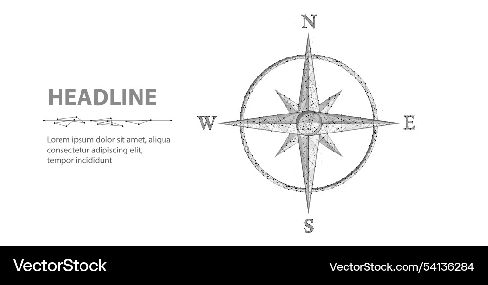 Digital compass business strategic explorer Vector Image