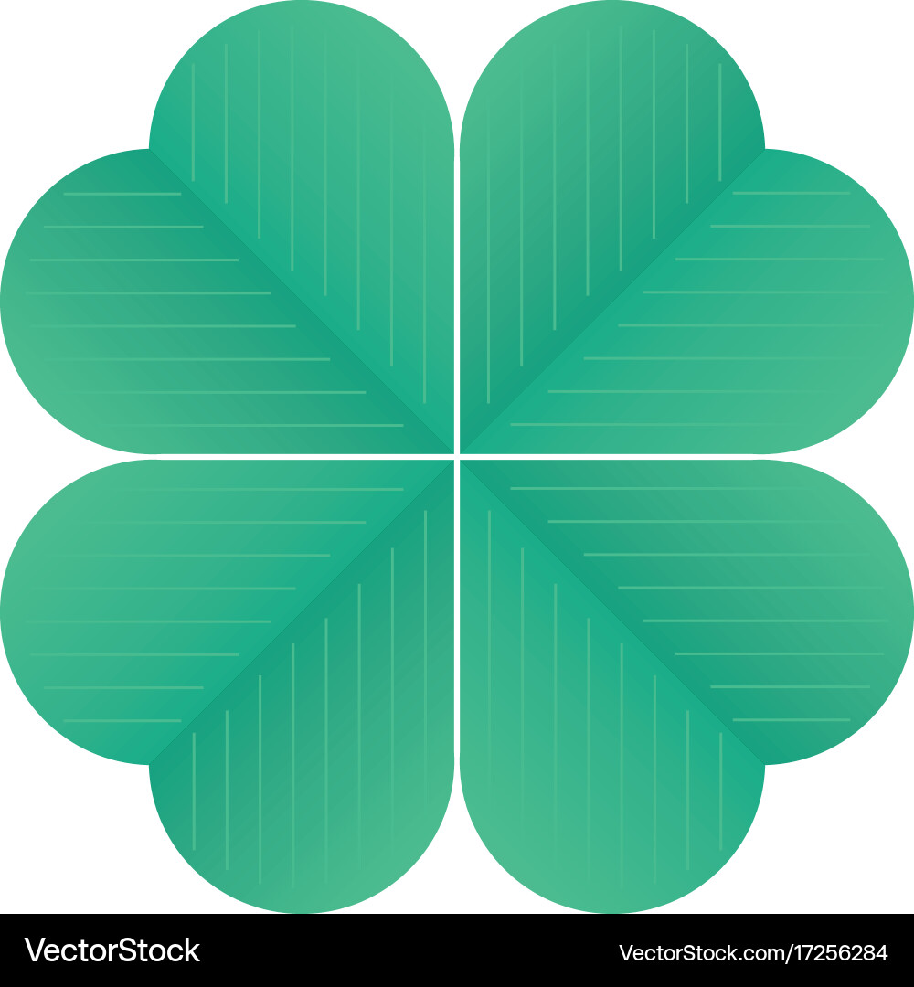 Four-leaf clover Royalty Free Vector Image - VectorStock