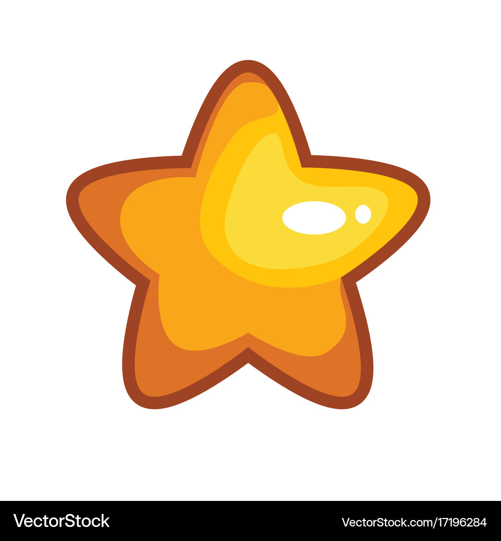 Logo with cartoon star Royalty Free Vector Image