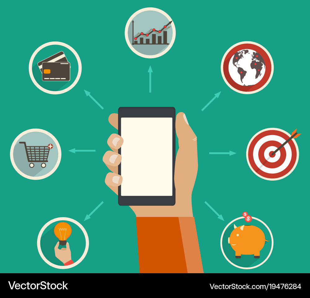 Online finance app financial analytics tracking Vector Image
