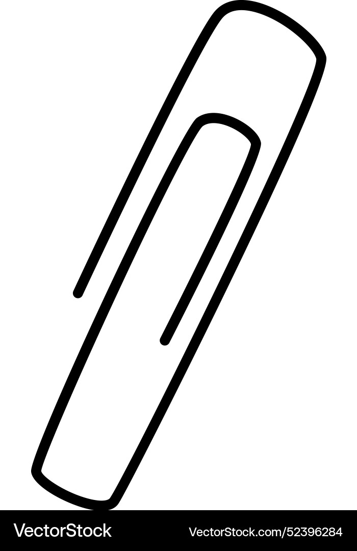 Paper clip doodle Royalty Free Vector Image - VectorStock