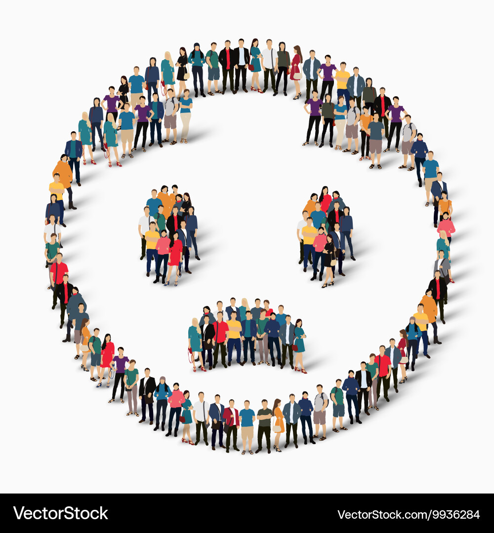 People emoticon smiley icon Royalty Free Vector Image