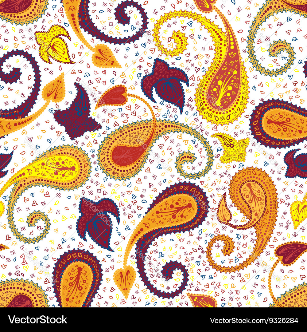 Seamless paisley pattern Royalty Free Vector Image