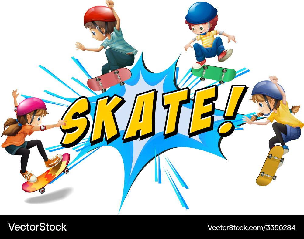 Skate logo Royalty Free Vector Image - VectorStock