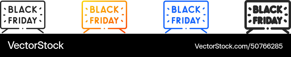 Advertisement iconthin linear gradient blue Vector Image