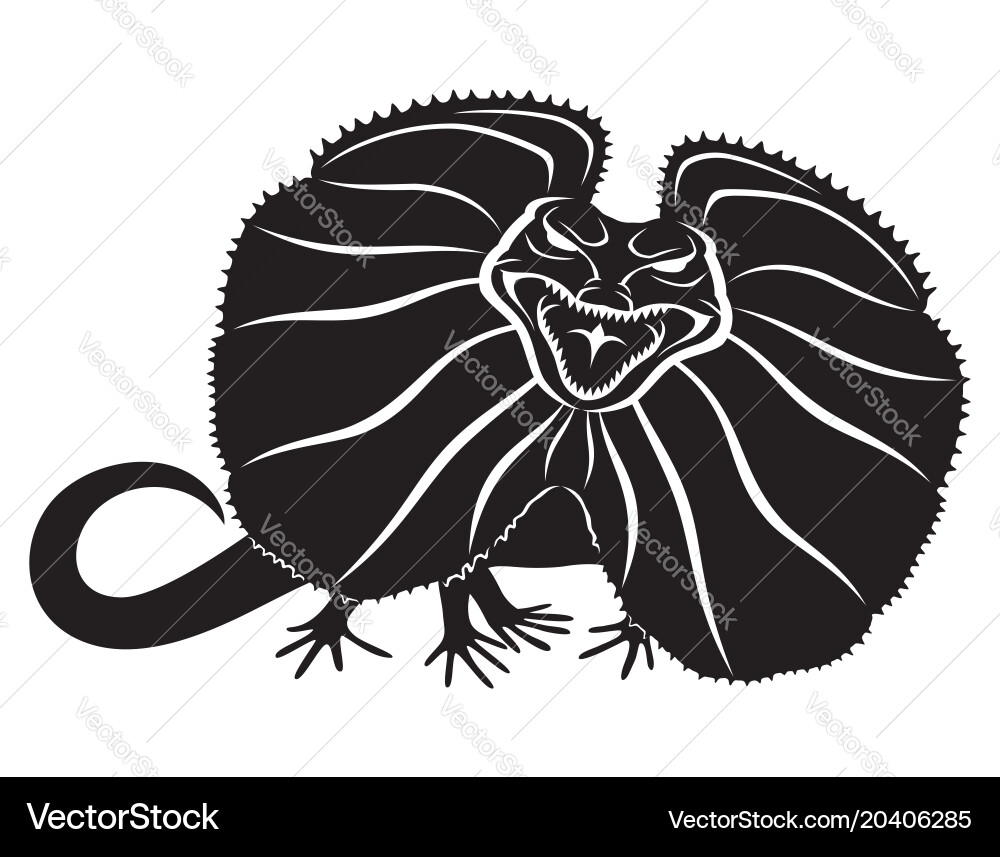 Aggressive Black Lizard Royalty Free Vector Image
