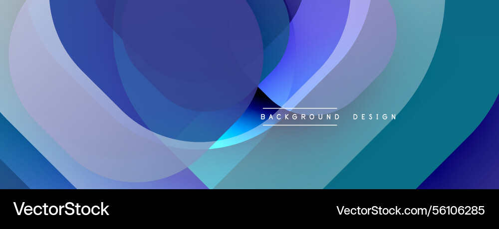 Circular abstract design with overlapping Vector Image