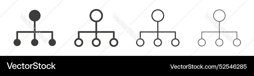 Classification icon set on white background Vector Image