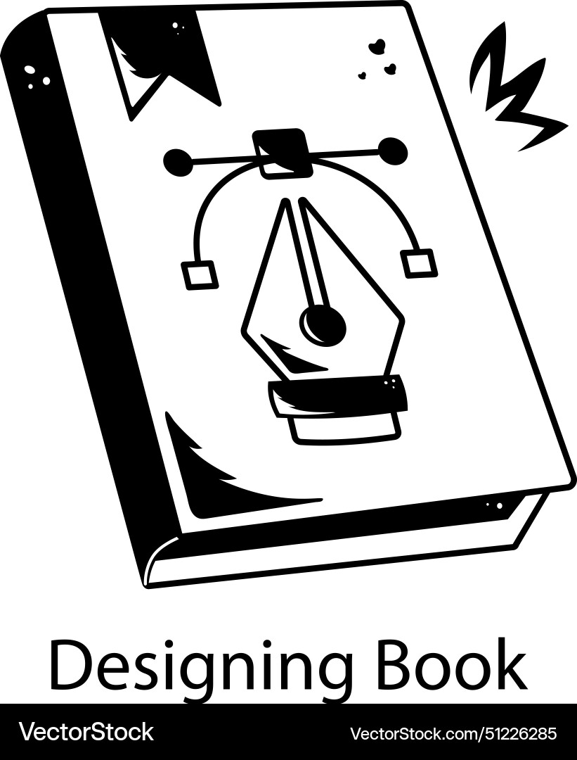 Designing book Royalty Free Vector Image - VectorStock