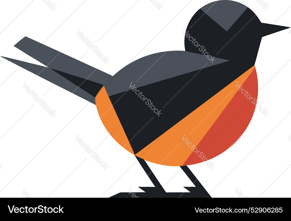 Natures serenade majesty robin symbol elegance Vector Image