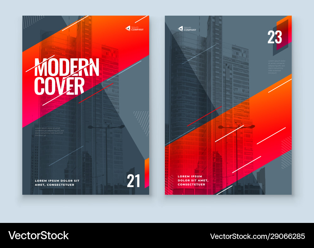 Red brochure design a4 cover template Royalty Free Vector