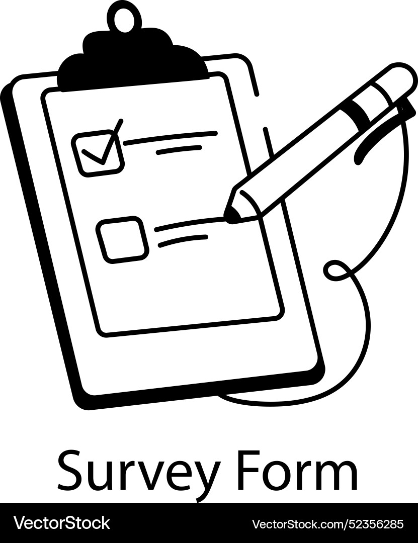 Survey form Royalty Free Vector Image - VectorStock