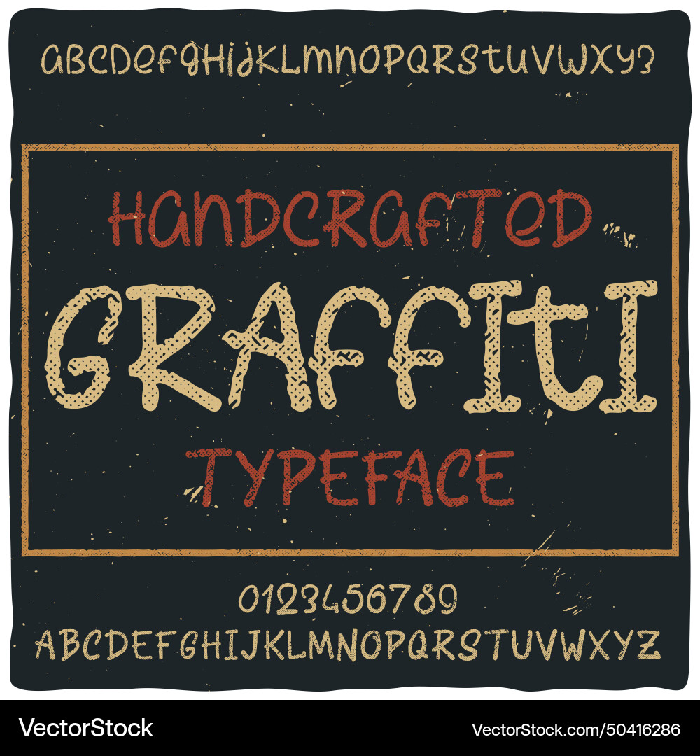Good handcrafted font for any label design Vector Image