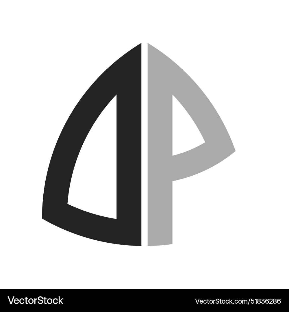 Modern creative dp logo design letter icon Vector Image