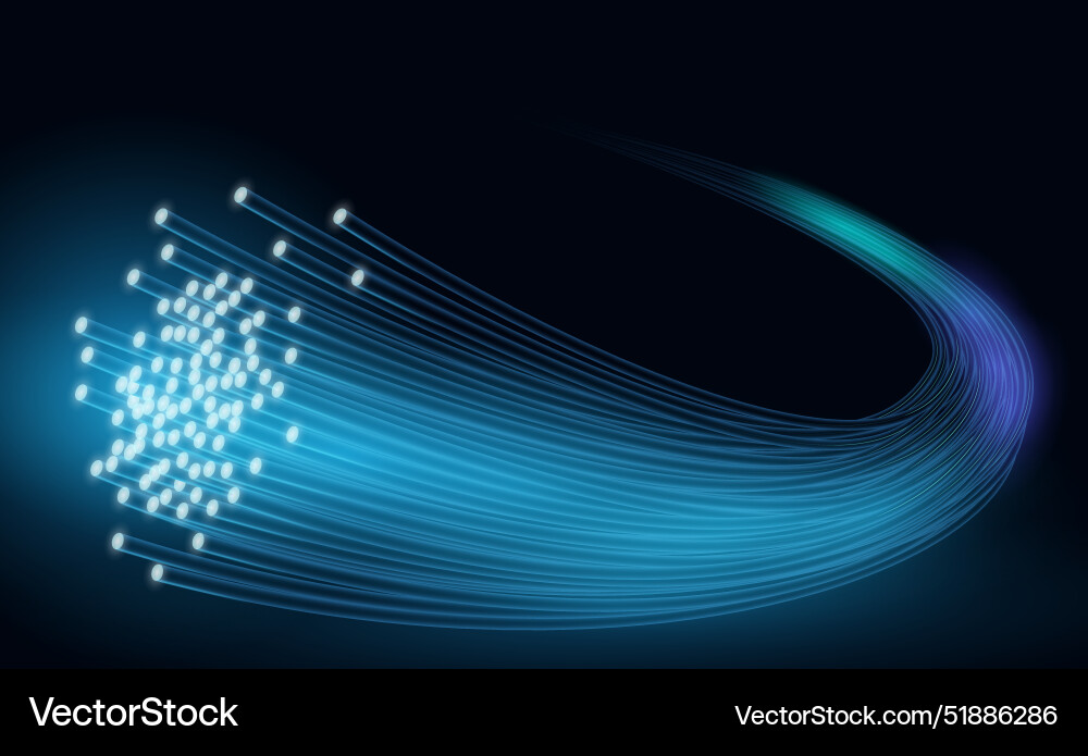 Optical fiber digital communication Royalty Free Vector