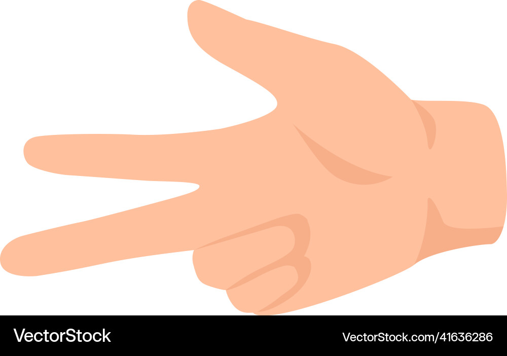 Three finger on human hand for counted Royalty Free Vector