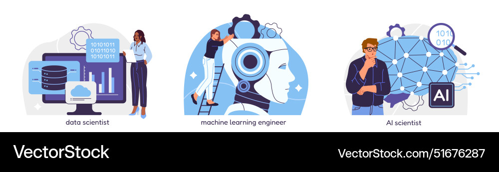 Artificial intelligence abstract Royalty Free Vector Image