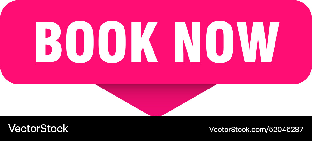 Book now sticker sign on transparent Royalty Free Vector