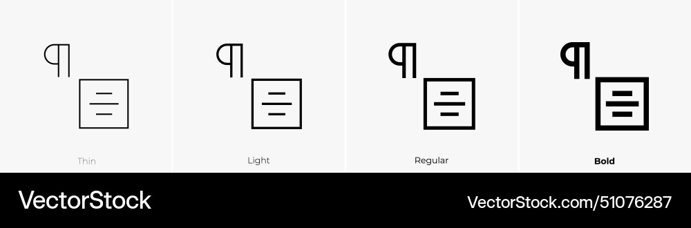 Center icon thin light regular and bold style Vector Image