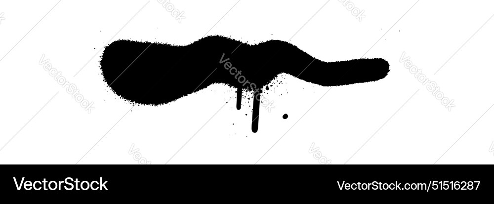 Hand drawn spray-paint graffiti line squiggle Vector Image