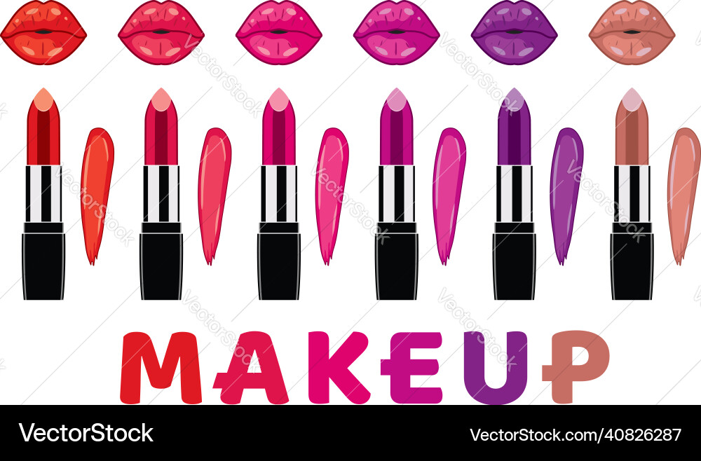 Makeup set Royalty Free Vector Image - VectorStock
