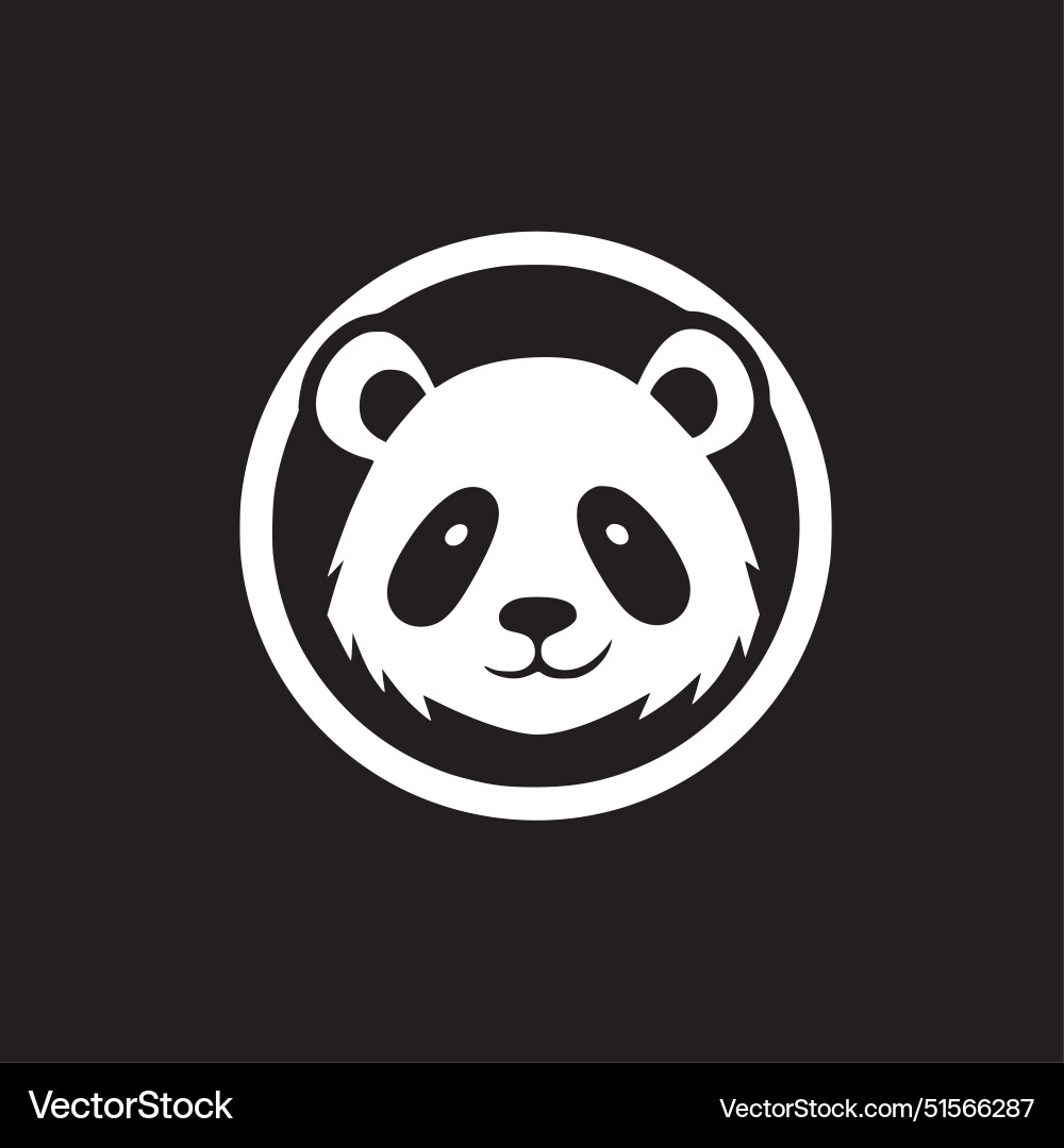 Panda - black and white isolated icon Royalty Free Vector