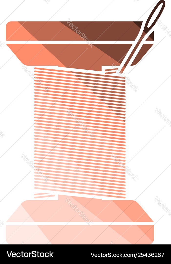 Sewing reel with thread icon Royalty Free Vector Image
