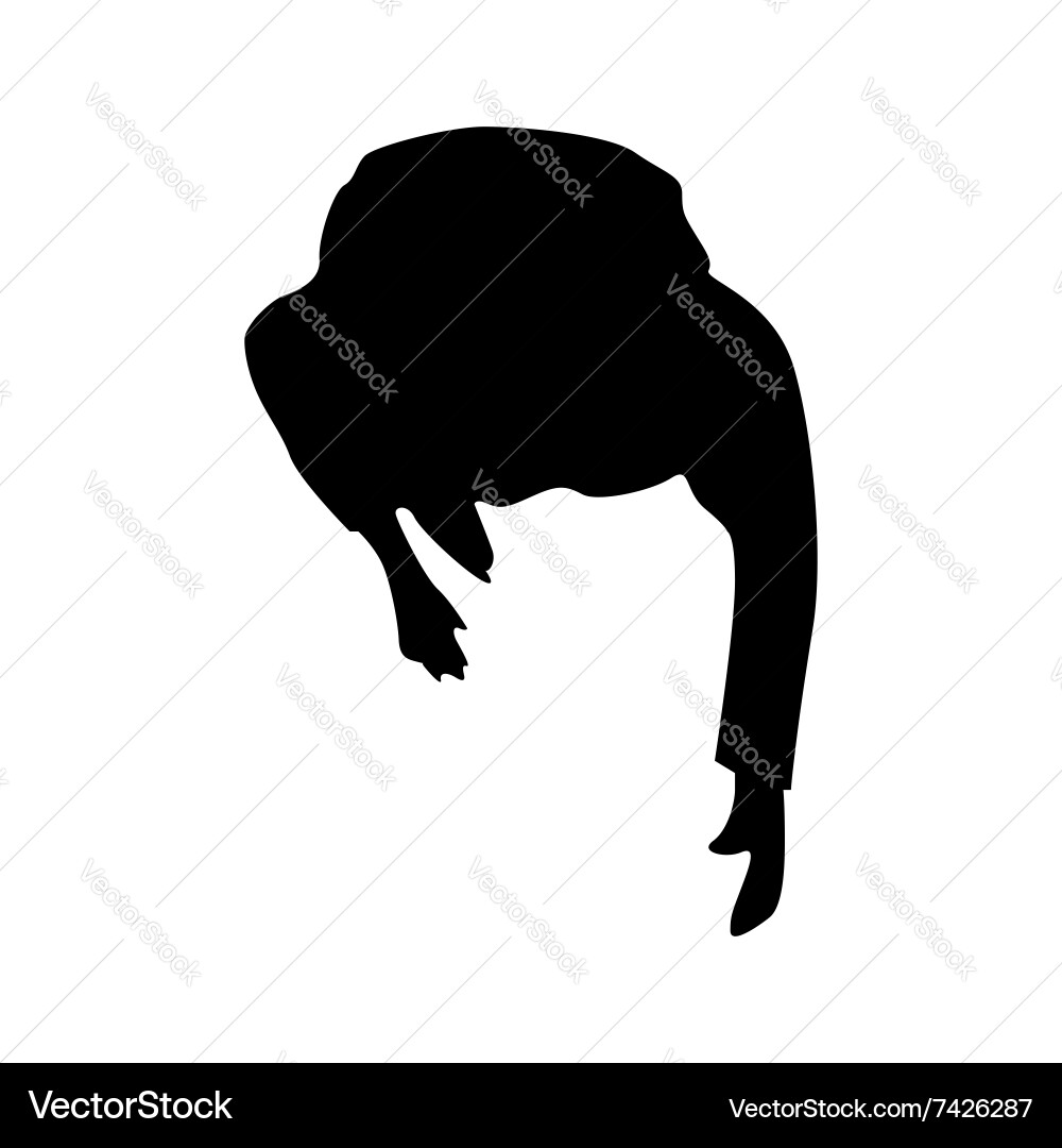 Silhouetted People - Overhead View Royalty Free Vector Image