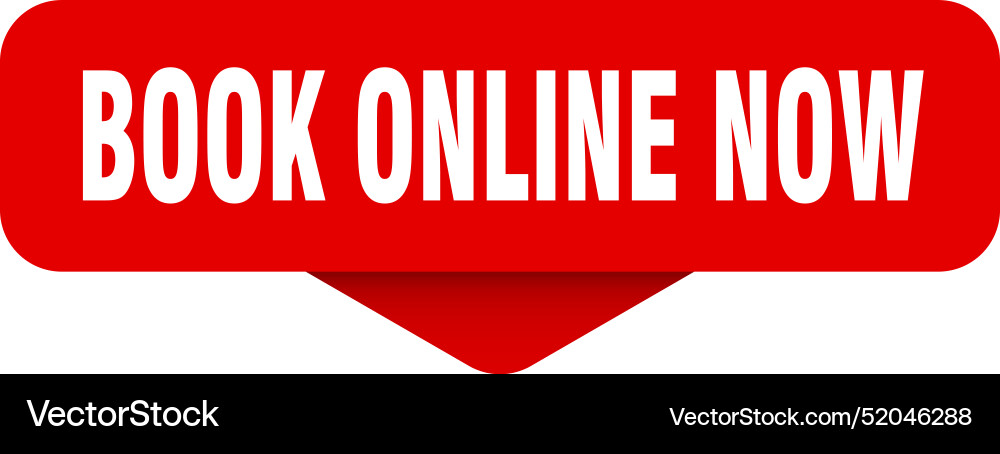 Book online now sticker sign Royalty Free Vector Image