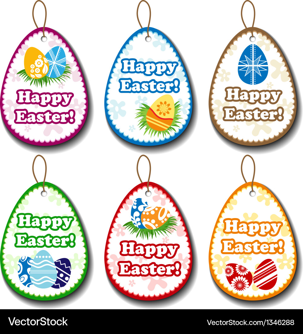 Easter label set Royalty Free Vector Image - VectorStock