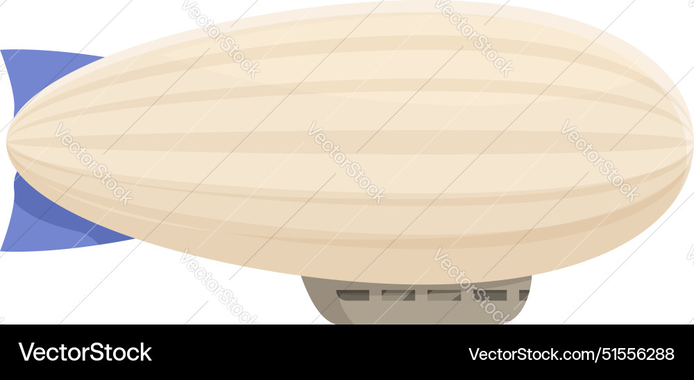 Large zeppelin airship floating in sky with blue Vector Image